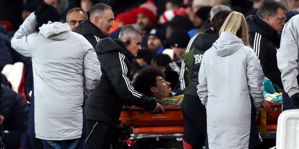 Match between Arsenal and Crystal Palace halted after Chris Richards ...