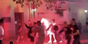 Arsenal and PSG fans clash in Budapest hours before Champions League ...
