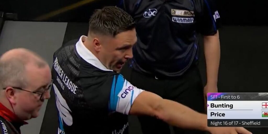 Gerwyn Price pauses Premier League semi-final to have disruptive fan ...